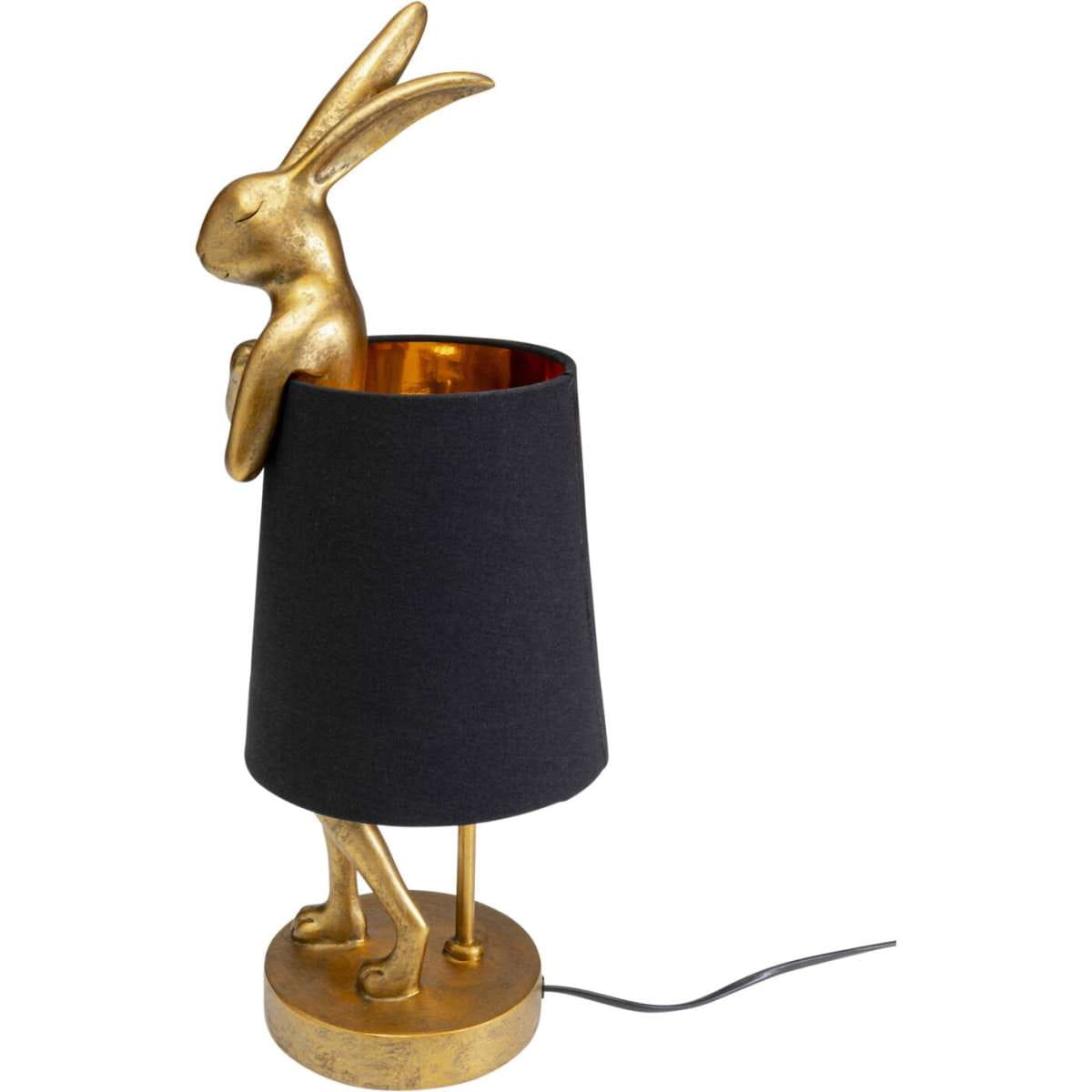 KARE Design Tischleuchte Animal Rabbit gold schwarz 50 | Tischleuchten | Innenleuchten | Lampen ...