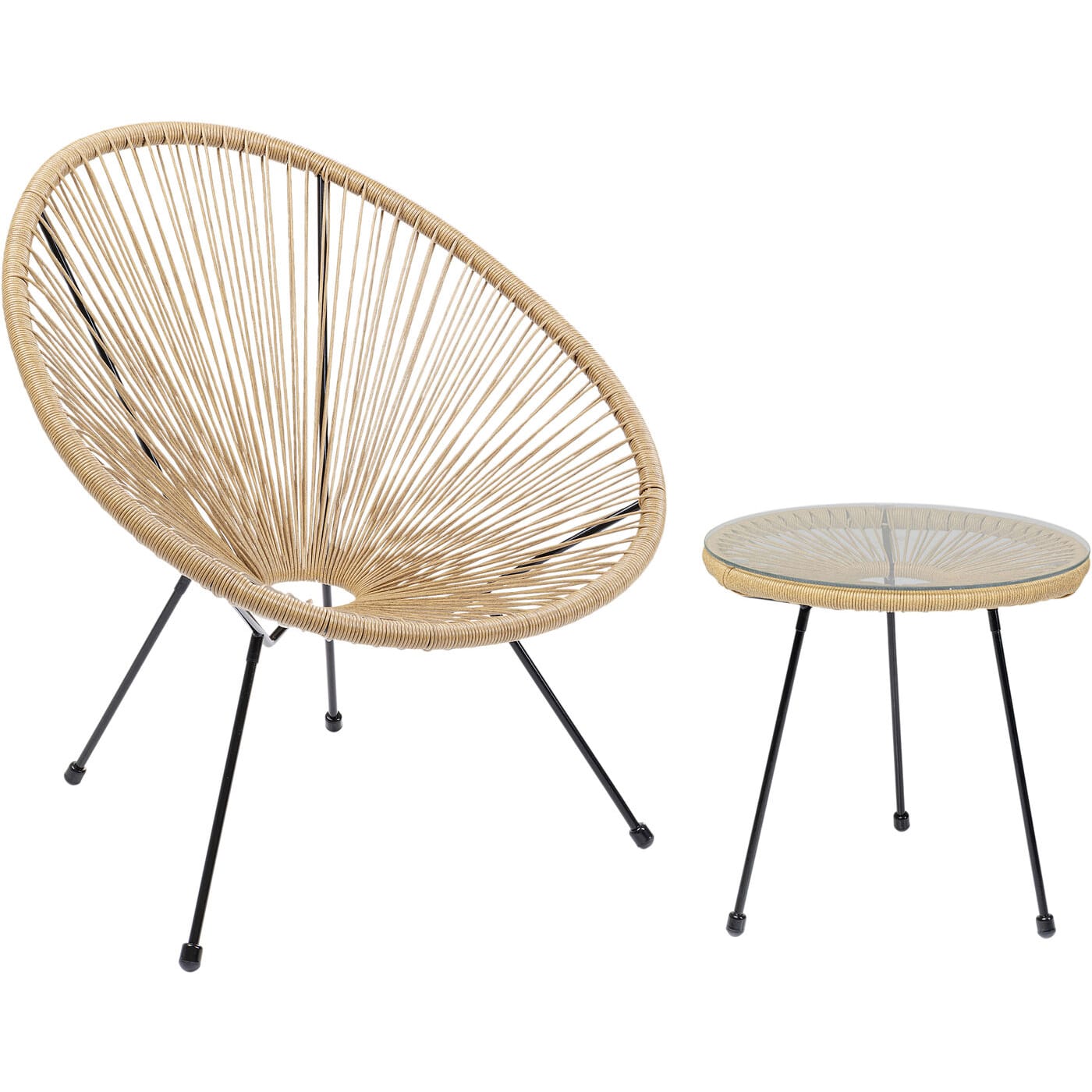 KARE Design Ensemble de jardin Acapulco naturel (2 pièces) | Set de ...