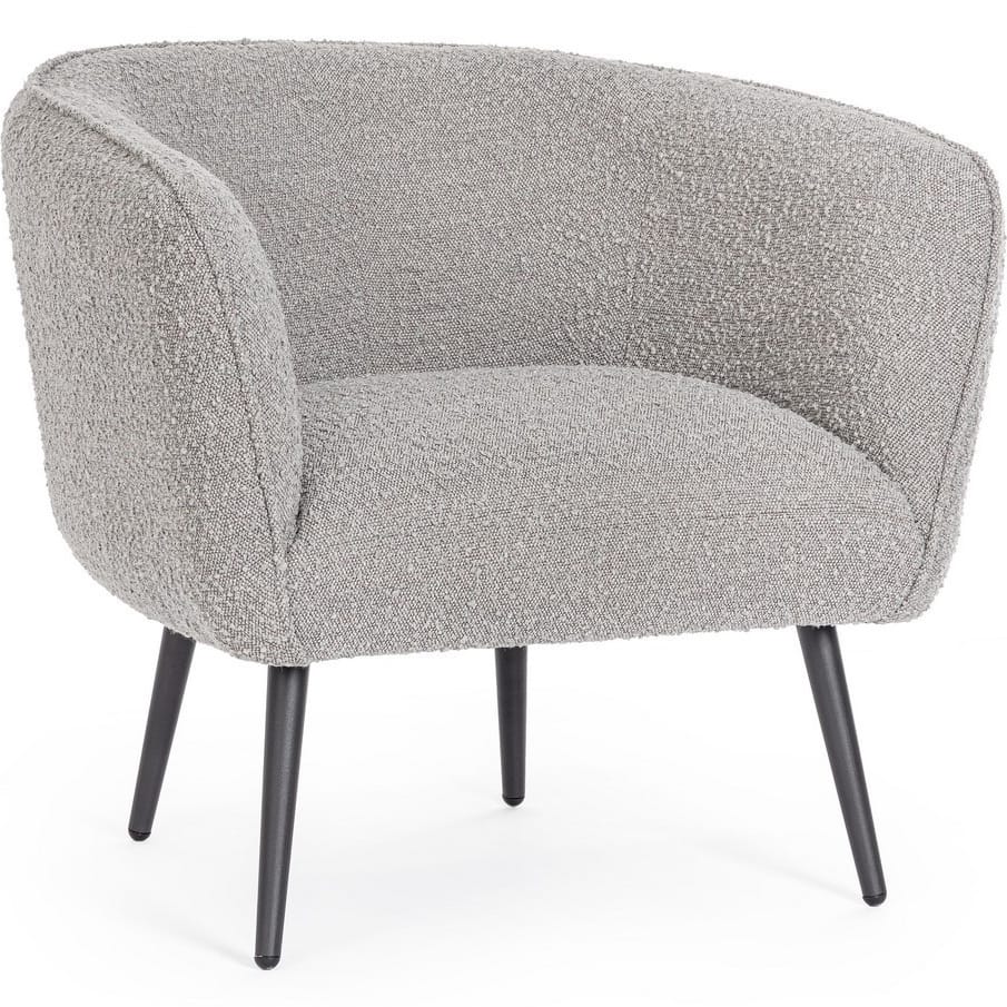 Fauteuil Avril bouclé gris | Fauteuils design | Fauteuils | Meubles | mutoni möbel